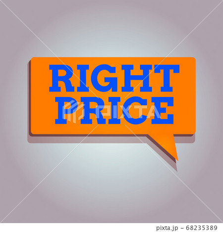 Conceptual hand writing showing Right Priceのイラスト素材 [68235389] - PIXTA