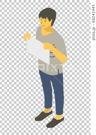 Vector illustration of a neutral person with... - Stock Illustration ...
