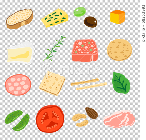 Western-style snack set - Stock Illustration [68253993] - PIXTA