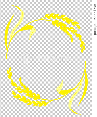 Oval rice frame - Stock Illustration [68271756] - PIXTA