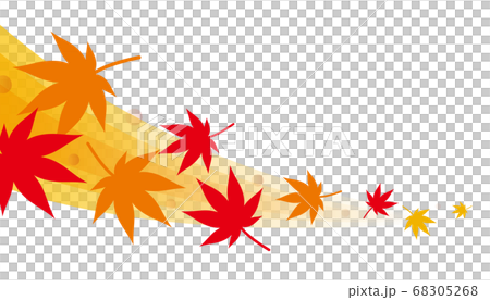 Autumn leaves wave background material - Stock Illustration [68305268 ...