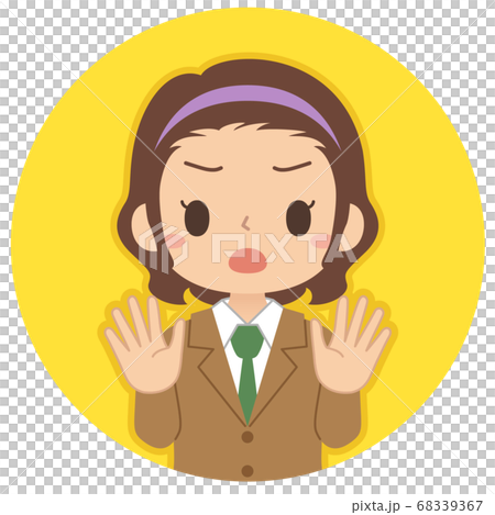 Illustration of a girl giving a NO sign... - Stock Illustration ...