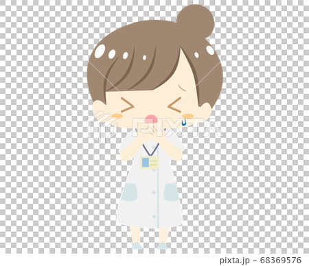 Illustration of a cute nurse panicking Full... - Stock Illustration ...