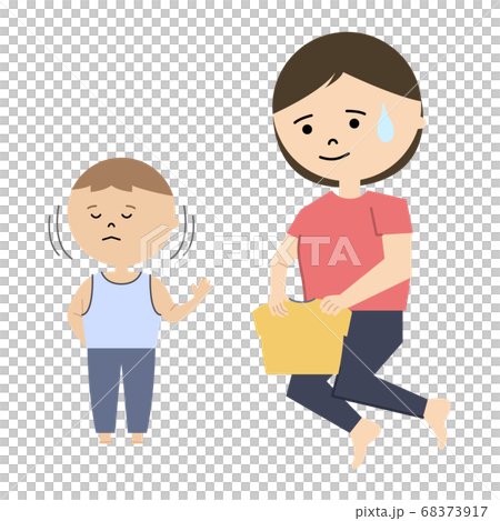 Illustration of a boy who dislikes clothes and... - Stock Illustration ...