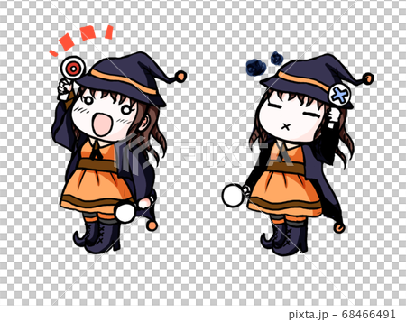 The girl who cosplayed as a witch judges XX - Stock Illustration ...
