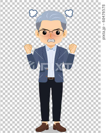 grandfather, angry, get angry - Stock Illustration [68476578] - PIXTA