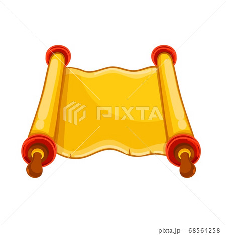 Old cartoon manuscript document icon on whiteのイラスト素材 [68564258] - PIXTA