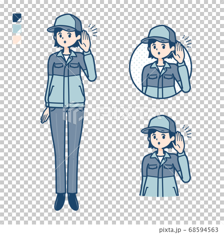 vector, vectors, blue collar worker - Stock Illustration [68594563] - PIXTA