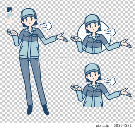vector, vectors, blue collar worker - Stock Illustration [68594581] - PIXTA
