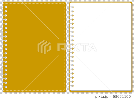 Sketchbook ring notebook cover and page set... - Stock Illustration ...