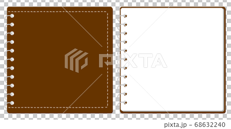 Sketchbook ring notebook cover and page set... - Stock Illustration ...