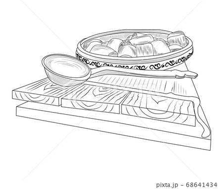 Monument Poltava dumplings Ukrainian traditionalのイラスト素材 [68641434] - PIXTA