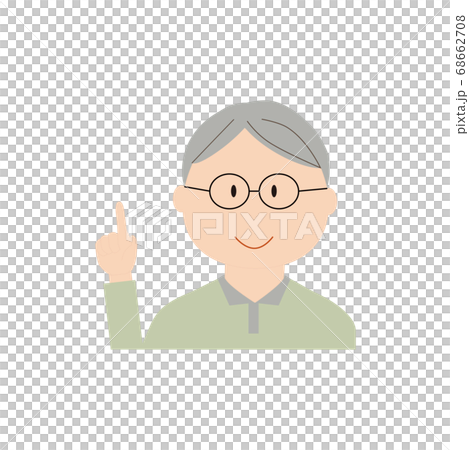 Elderly male consumer (pointing) - Stock Illustration [68662708] - PIXTA