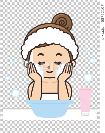 Girl Washing Face Clip Art