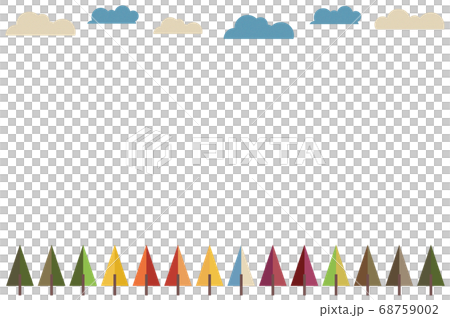 Trees and clouds - Stock Illustration [68759002] - PIXTA