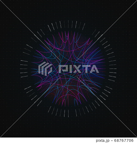 Big data visualization. Circular visualization...のイラスト素材 [68767706] - PIXTA