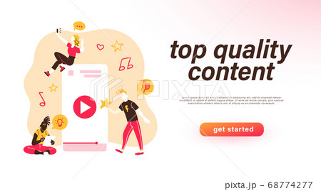 Top quality content concept, landing page...のイラスト素材 [68774277] - PIXTA