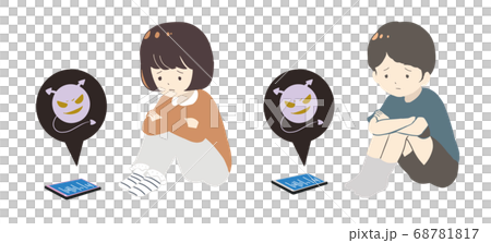 Feeling depressed after seeing a malicious site... - Stock Illustration ...