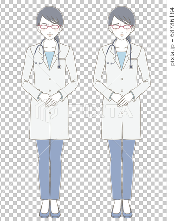 Medical/doctor hand-drawn style full body... - Stock Illustration ...