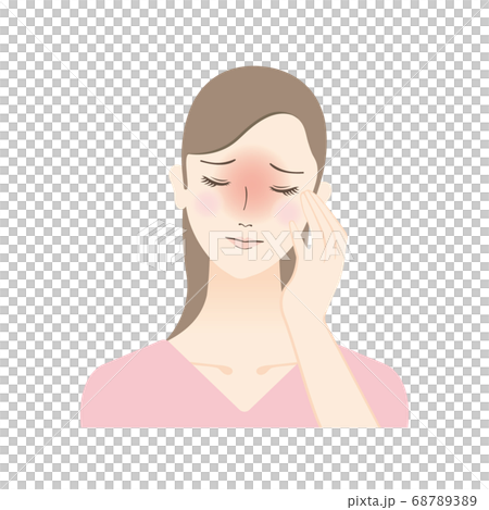 Female with fever - Stock Illustration [68789389] - PIXTA