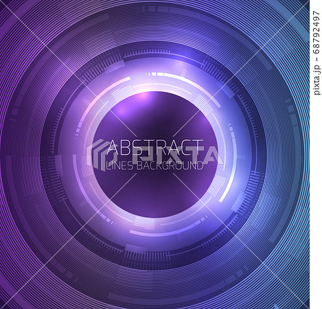 Round template with abstract technology...のイラスト素材 [68792497] - PIXTA