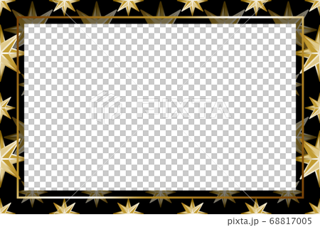 Antique star frame rectangle black - Stock Illustration [68817005] - PIXTA