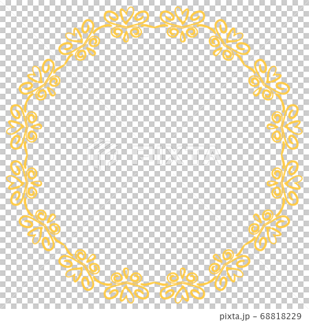 Hand-painted yellow line drawing vector frame - Stock Illustration ...