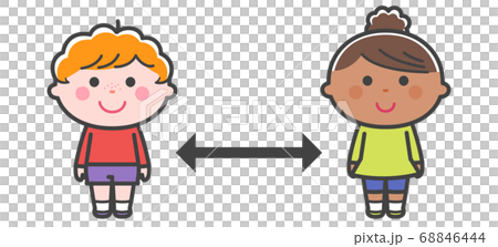 Children/lines with distance - Stock Illustration [68846444] - PIXTA