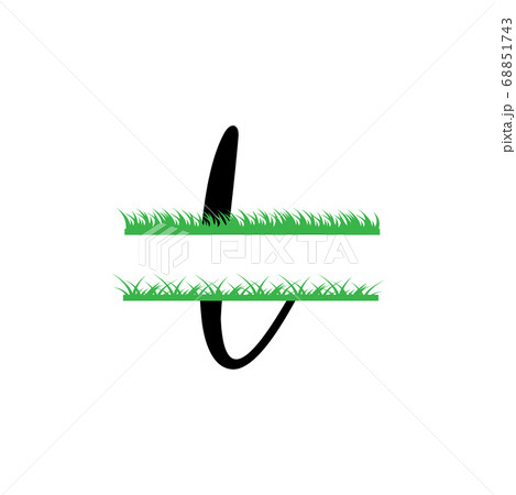 Initial l grass monogram split letter vectorのイラスト素材 [68851743] - PIXTA