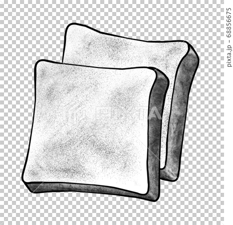 Toast (square bread) with tone shadow - Stock Illustration [68856675 ...