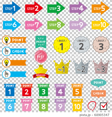 Cute number icon ranking - Stock Illustration [68905347] - PIXTA