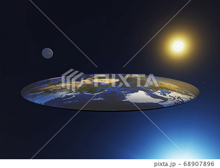 Flat earth view, myths and legends. Discworld, aのイラスト素材 [68907896] - PIXTA