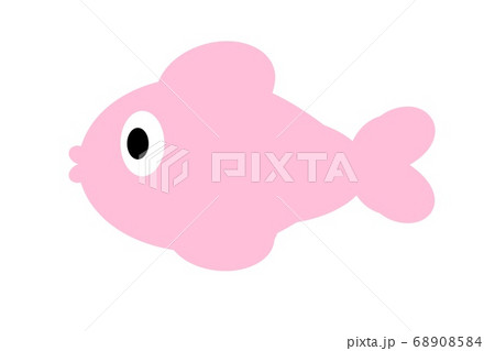 pink fish logo on white backgroundのイラスト素材 [68908584] - PIXTA