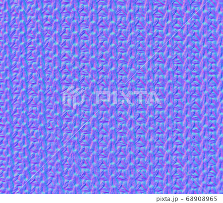 Normal map of Knitted Pattern. Crocheted Fabricのイラスト素材 [68908965] - PIXTA