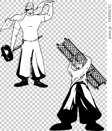 A man doing hard work - Stock Illustration [68909232] - PIXTA