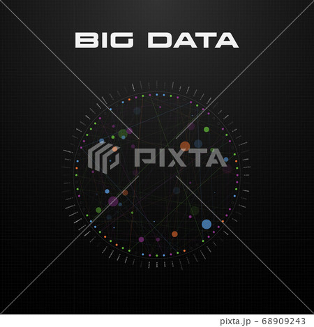 Big data visualization. Circular visualization...のイラスト素材 [68909243] - PIXTA