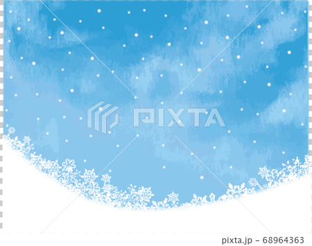 Snowy sky background hand drawn wind vector... - Stock Illustration ...