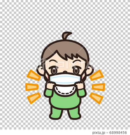 Baby guts pose mask - Stock Illustration [68998456] - PIXTA