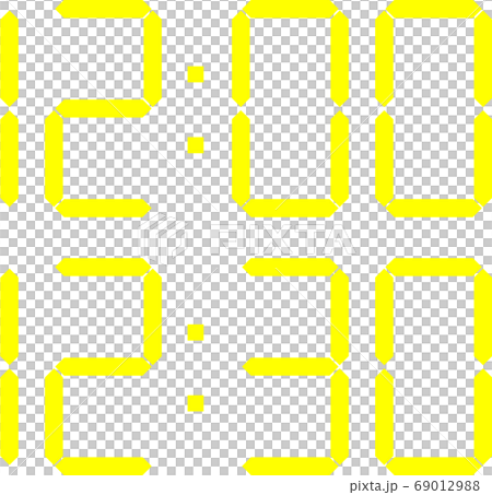 Digital clock_8 o'clock - Stock Illustration [69012988] - PIXTA