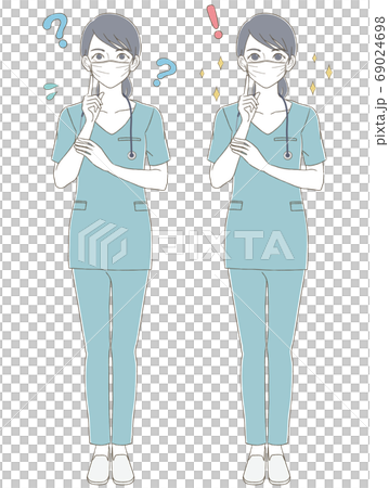 Medical/doctor hand-drawn style full body... - Stock Illustration ...