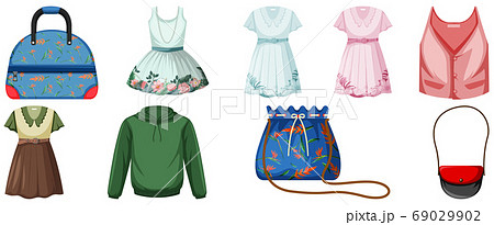 Set of costume objectsのイラスト素材 [69029902] - PIXTA