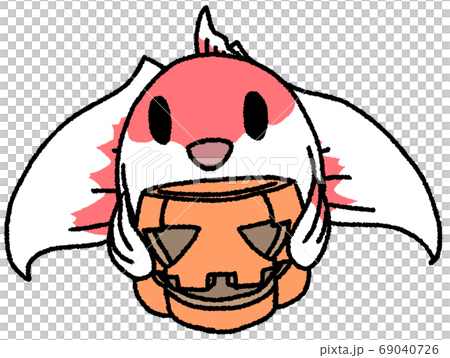 Goldfish with Halloween pumpkin - Stock Illustration [69040726] - PIXTA