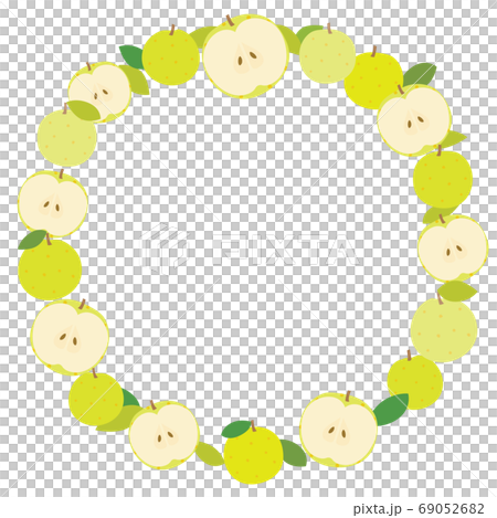 Round frame of pear - Stock Illustration [69052682] - PIXTA