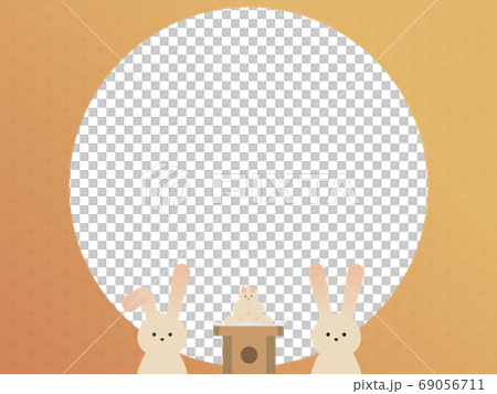 Izayoi Otsukimi Rabbit Frame Autumn - Stock Illustration [69056711] - PIXTA