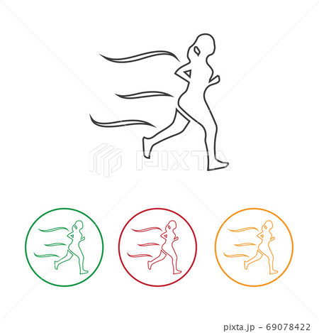 people Running gesture illustration vector designのイラスト素材 [69078422] - PIXTA