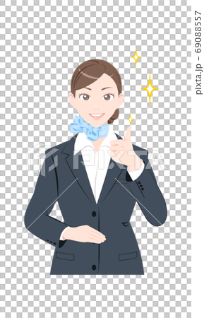 GOOD Pose Doya Face Business Suit Female Upper... - Stock Illustration ...