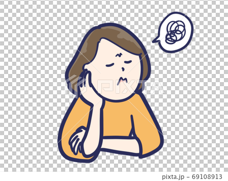 A woman who is not satisfied with my heart - Stock Illustration ...