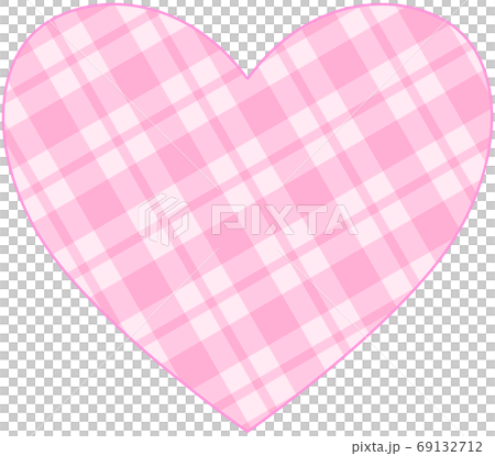 Pink check heart - Stock Illustration [69132712] - PIXTA