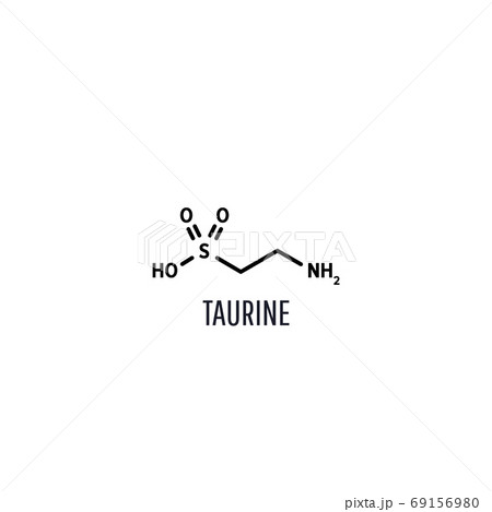 Taurine structural chemical formula on white...のイラスト素材 [69156980] - PIXTA