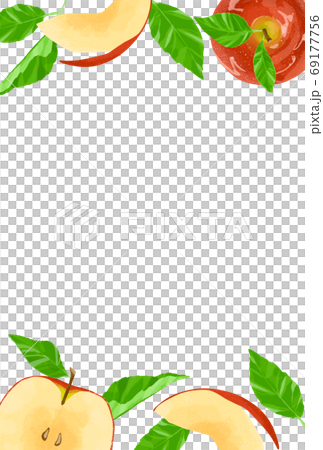 Frame of apples in various shapes - Stock Illustration [69177756] - PIXTA